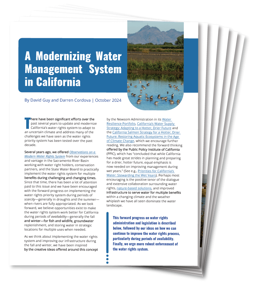 A Modernizing Water Management System in California