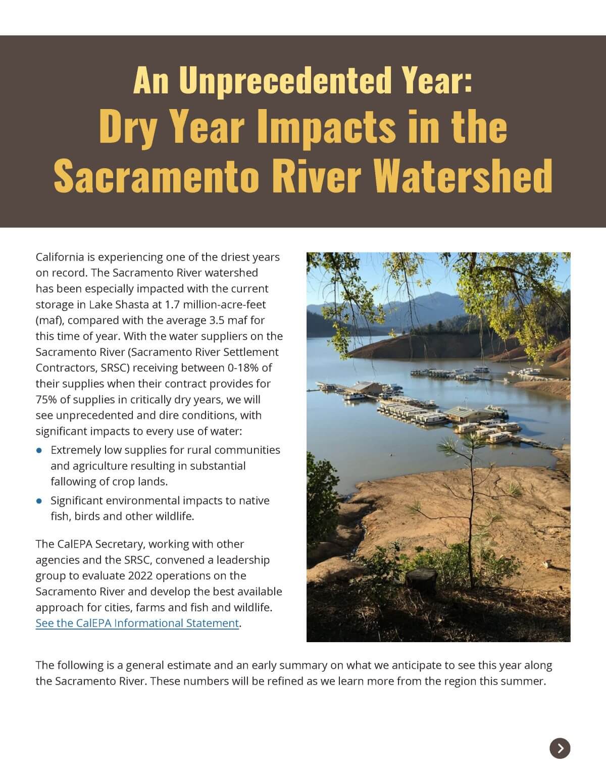 A Devastating Water Year in the Sacramento Valley! Yet, the California ...